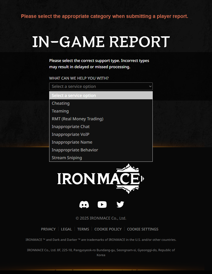 How to report a player in the game – IRONMACE