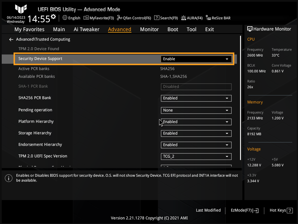 How to enable TPM 2.0 – IRONMACE